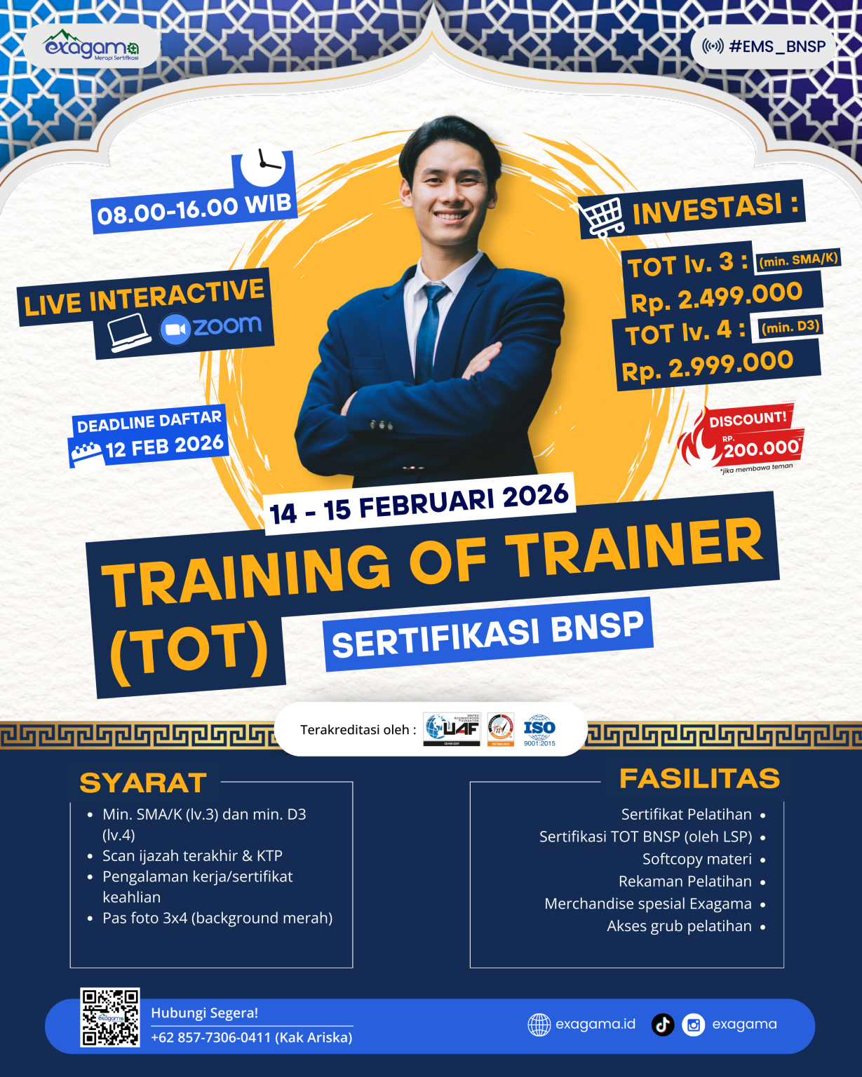 TOT Sertifikasi BNSP | Exagama Merapi Sertifikasi